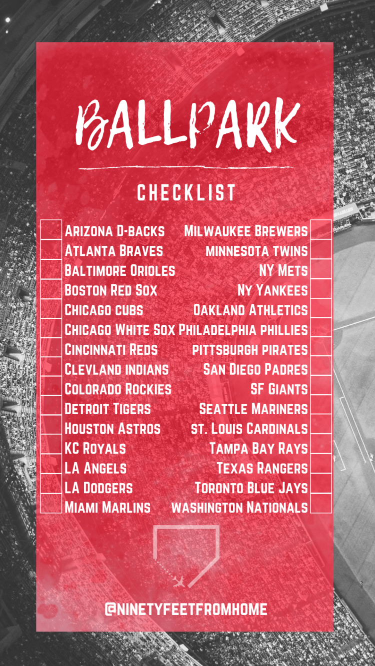 Ballpark checklist – The Sports Passport